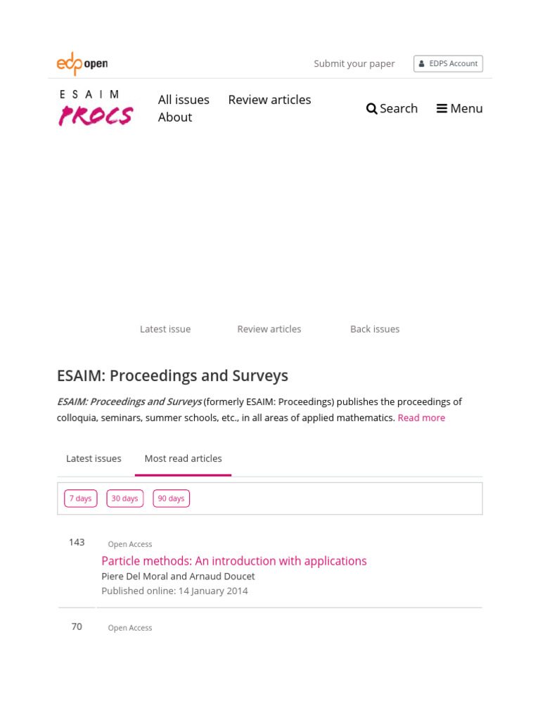Esaim 4 Thmostread | PDF | Scholarly Communication | Mathematics