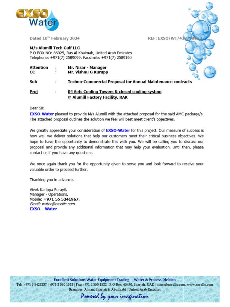 Exso Offer 2024 | PDF | Corrosion | Water
