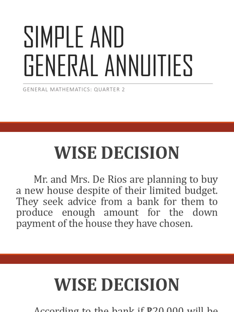 Simple and General Annuities | PDF | Interest | Mathematical Finance