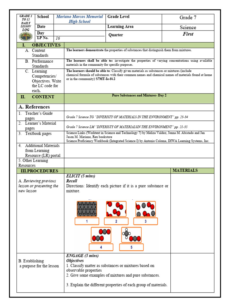 JASMIN - LP16 With Attached Worksheets - Classify Materials As ...