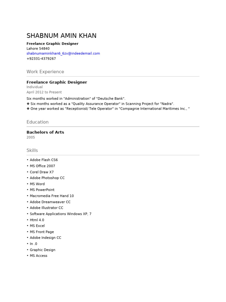 Resume Shabnum Am in Khan | PDF