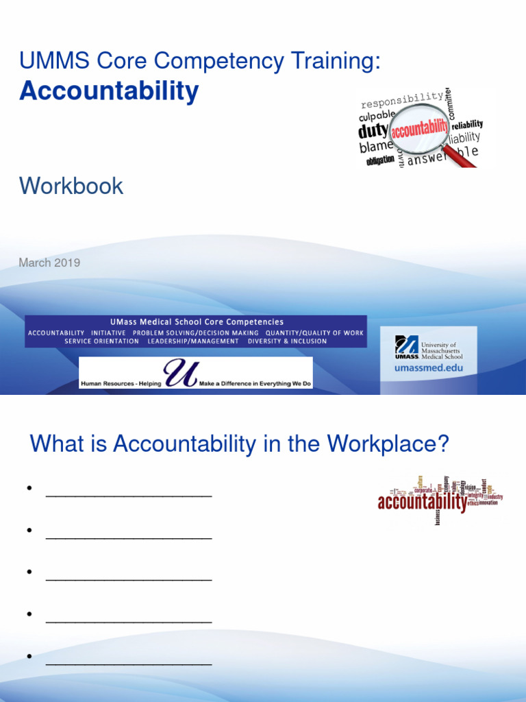Accountability Training Workbook Rev Handout | PDF | Competence (Human ...