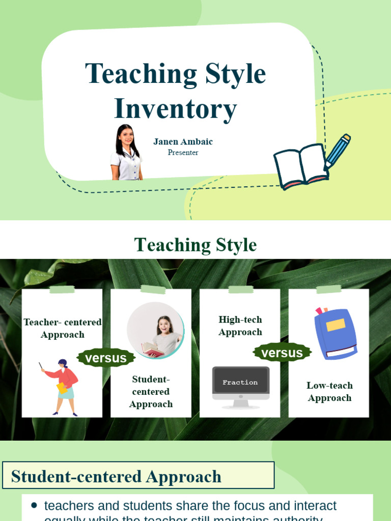Teaching Style Inventory | PDF | Learning | Cognitive Science