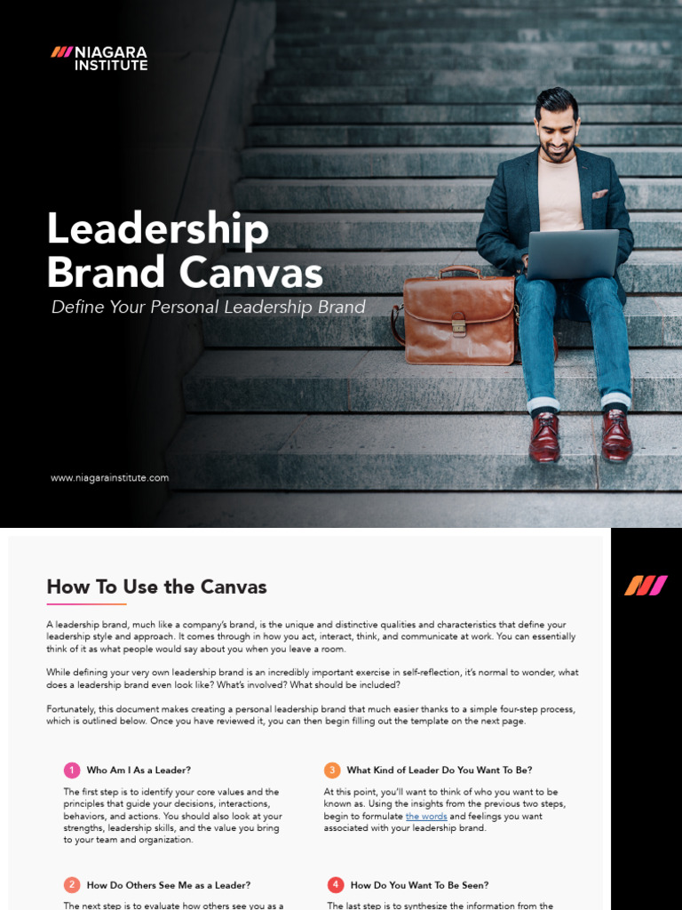 Leadership Brand Canvas - Niagara Institute | PDF | Leadership | Brand