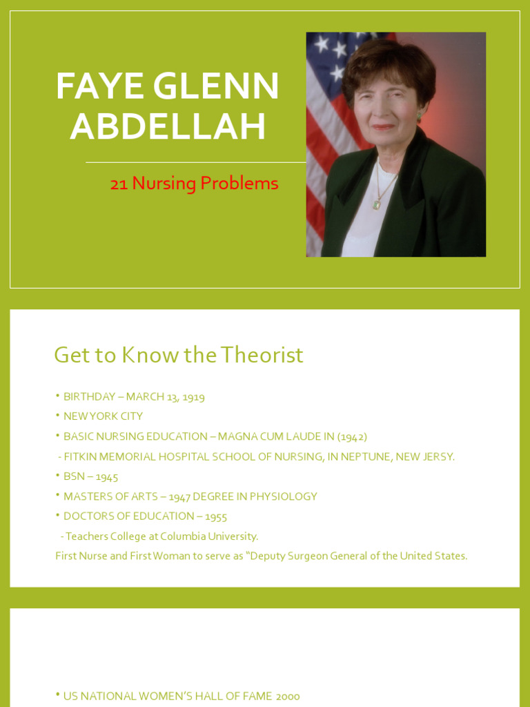 Faye Glenn Abdellah | PDF | Nursing | Health Care