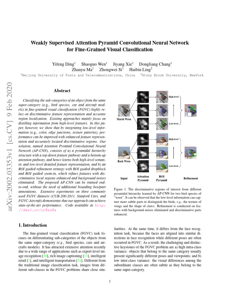 Weakly Supervised Attention Pyramid Convolutional Neural Network For ... Weakly Supervised Attention Pyramid Convolutional Neural Network For ...