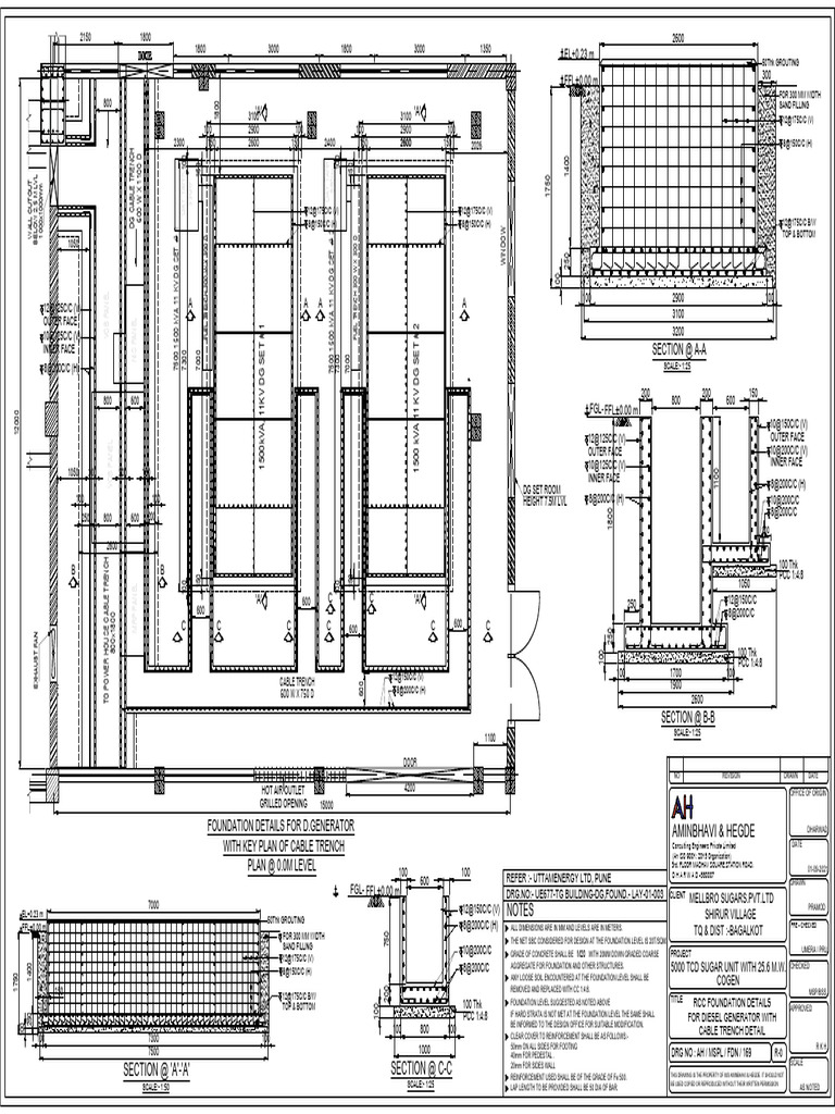 DG Generator Foundation Details | PDF