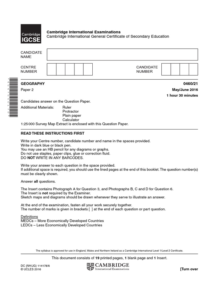 Cambridge International General Certificate of Secondary Education | PDF