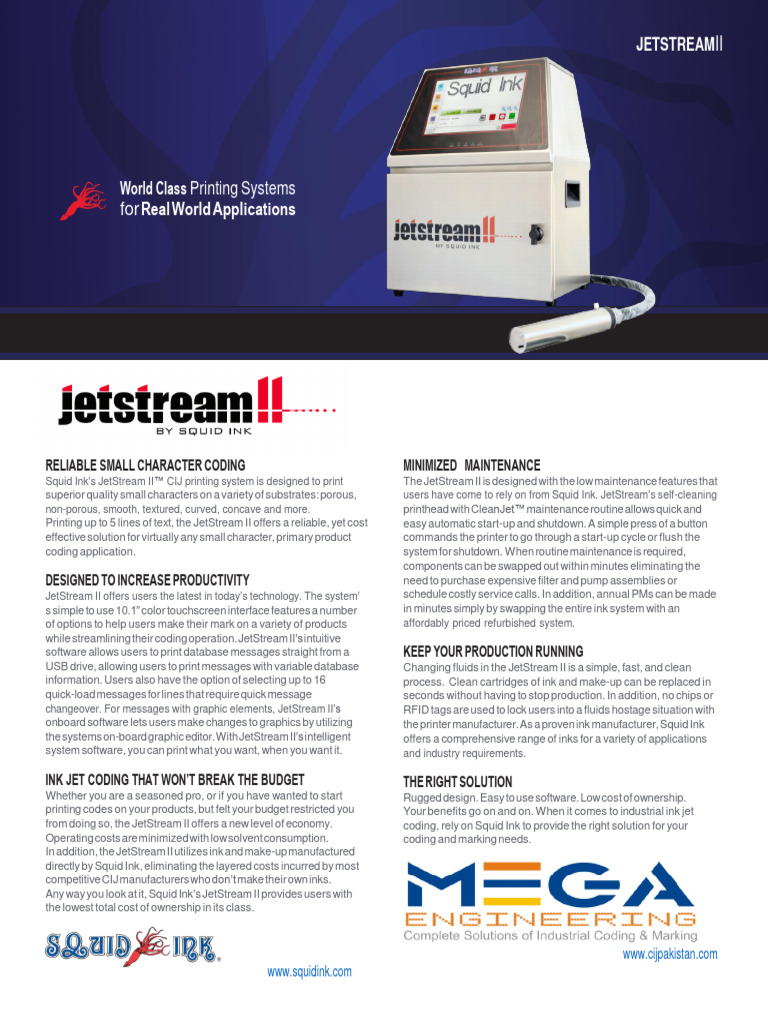 1 JetStreamII Brochure Mega | Download Free PDF | Printer (Computing) | Touchscreen