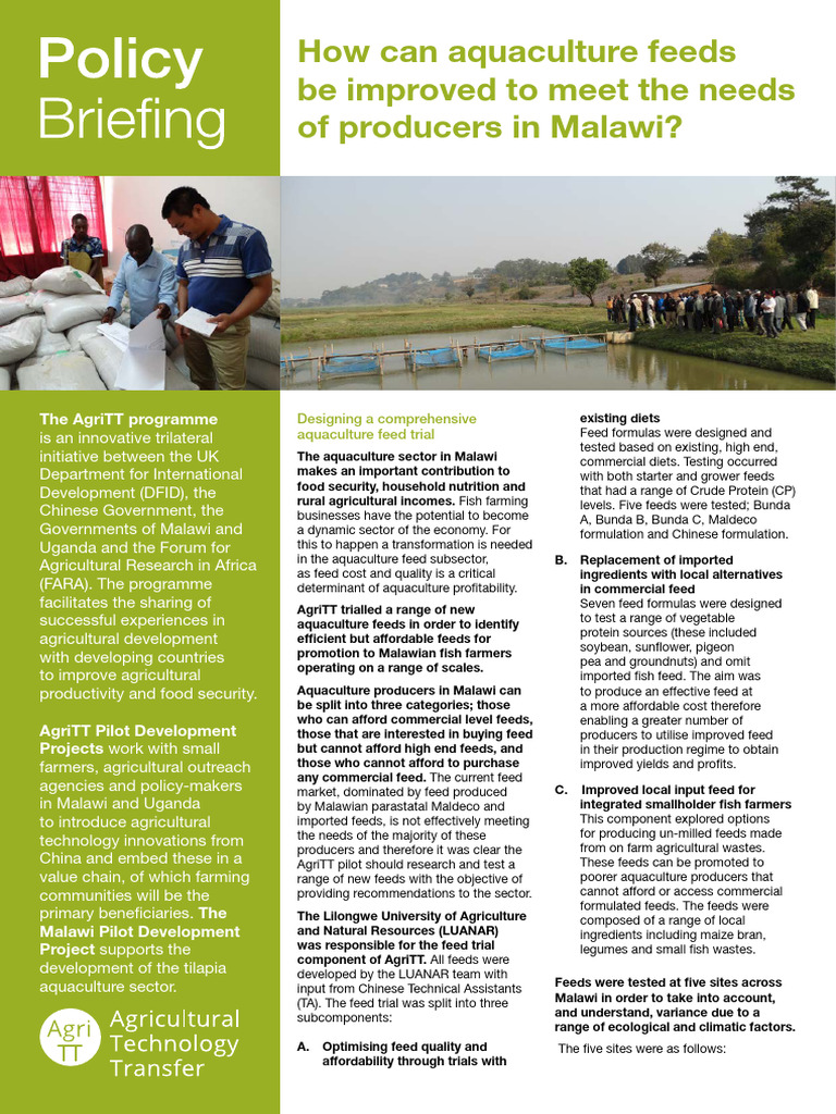 How Can Aquaculture Feeds Be Improved To Meet The Needs of Producers in ...