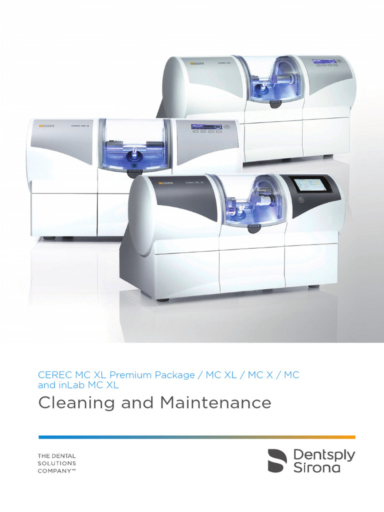 CEREC MC XL Cleaning & Maintenance Guide | PDF | Vacuum Cleaner | Water
