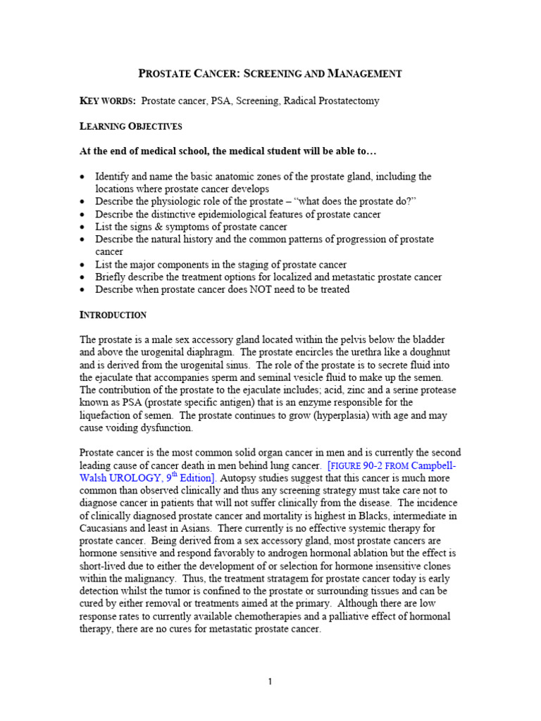 Prostate Cancer PSA | PDF | Prostate Specific Antigen | Prostate Cancer