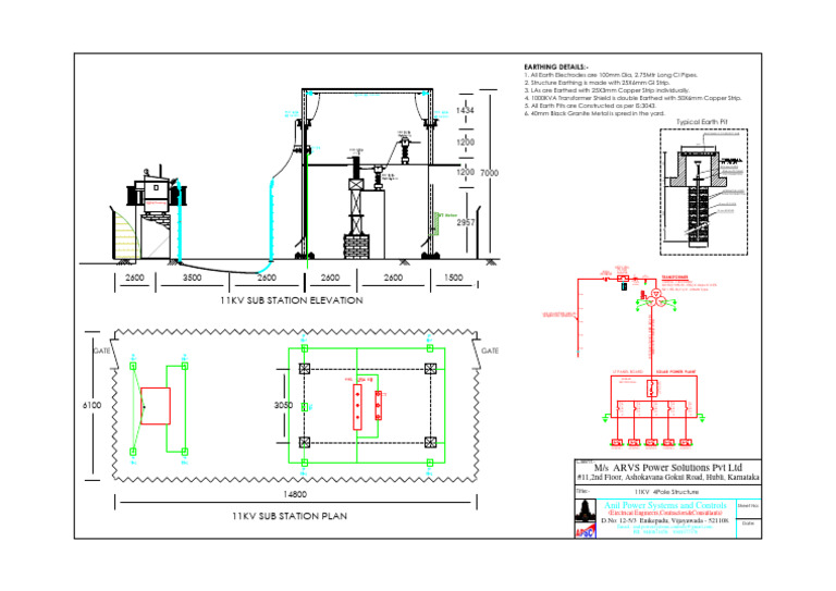 11KV 4P Structure Dwg-Model | Download Free PDF | Equipment | Materials