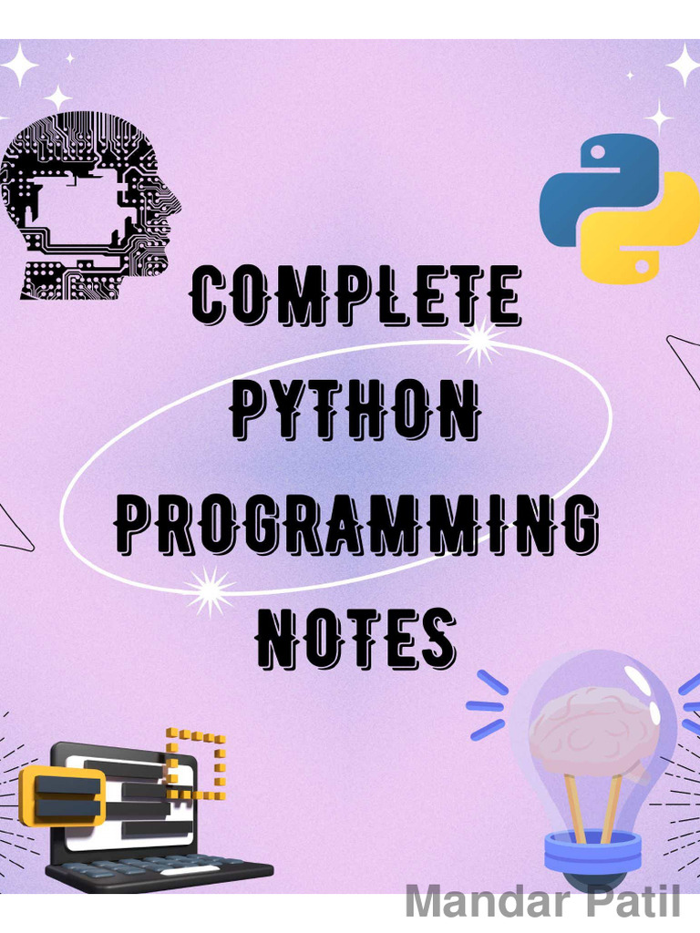 Python Complete Handwritten Notes | PDF Python Complete Handwritten Notes | PDF