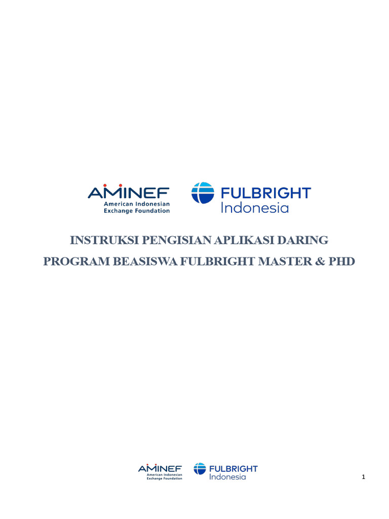 Panduan Aplikasi Daring Fulbright Versi Bahasa Indonesia2 | PDF