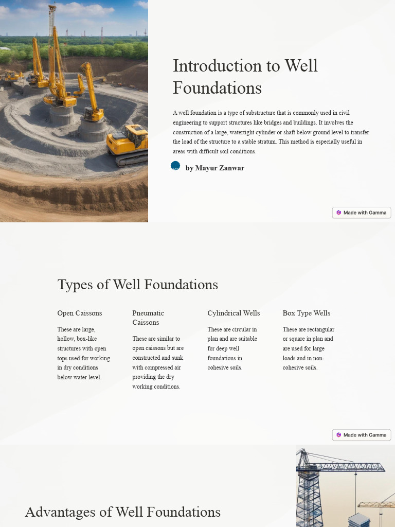 Introduction To Well Foundations | PDF | Foundation (Engineering) | Concrete