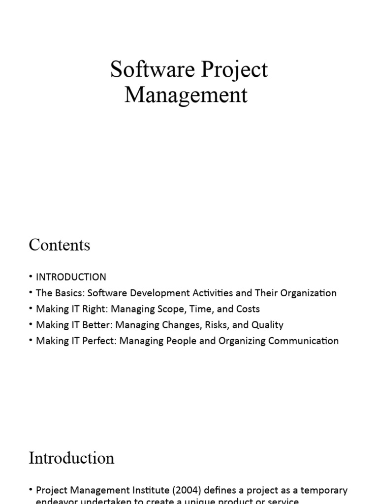 Lecture 5 - Project Management | PDF | Project Management | Business ...
