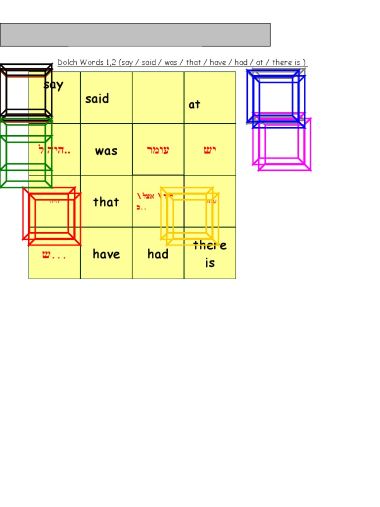 Dolch Words List 1 & 2 | PDF