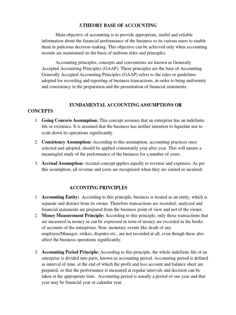3.theory Base of Accounting Notes | Download Free PDF | Accounting ...