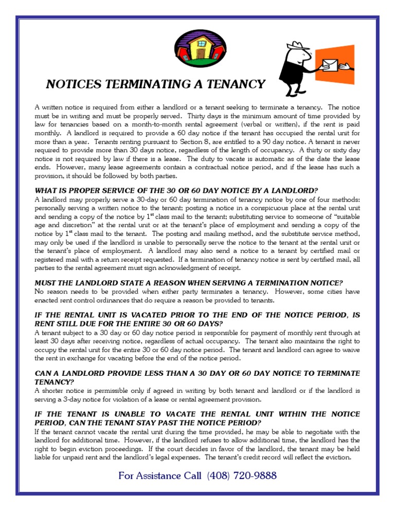 Termination of Tenancy Notices | PDF | Leasehold Estate | Landlord