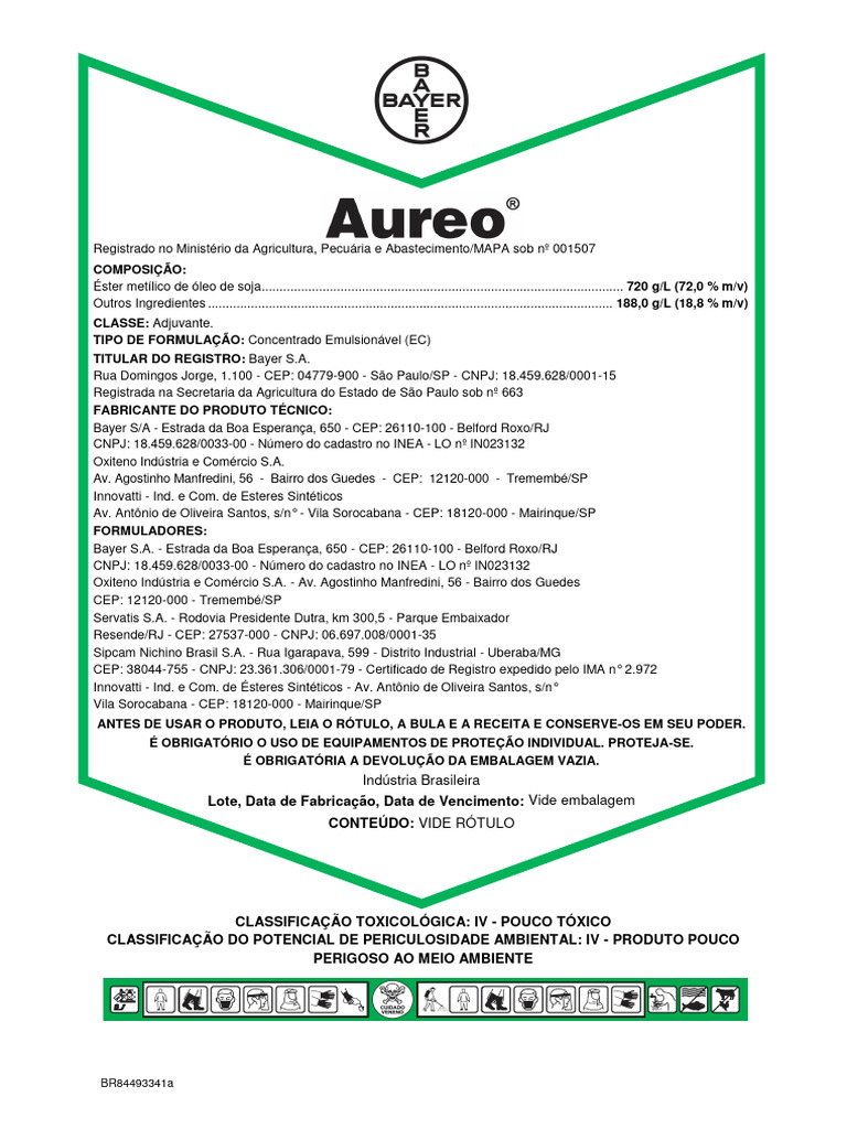 Aureo-Bula - ADJUVANTE | PDF | Armazém | Inseticida