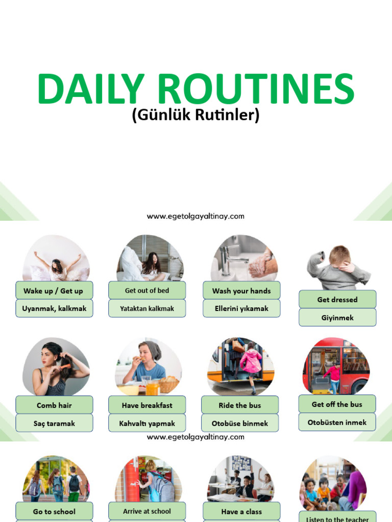 5.4 Unit 4 - My Daily Routine - Konu Anlatimi Sunumu (2023-24) - Ege Tolgay Altinay | PDF ...