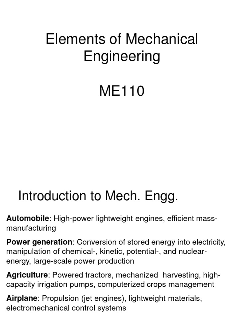 Intoduction EME | PDF | Engines | Buoyancy
