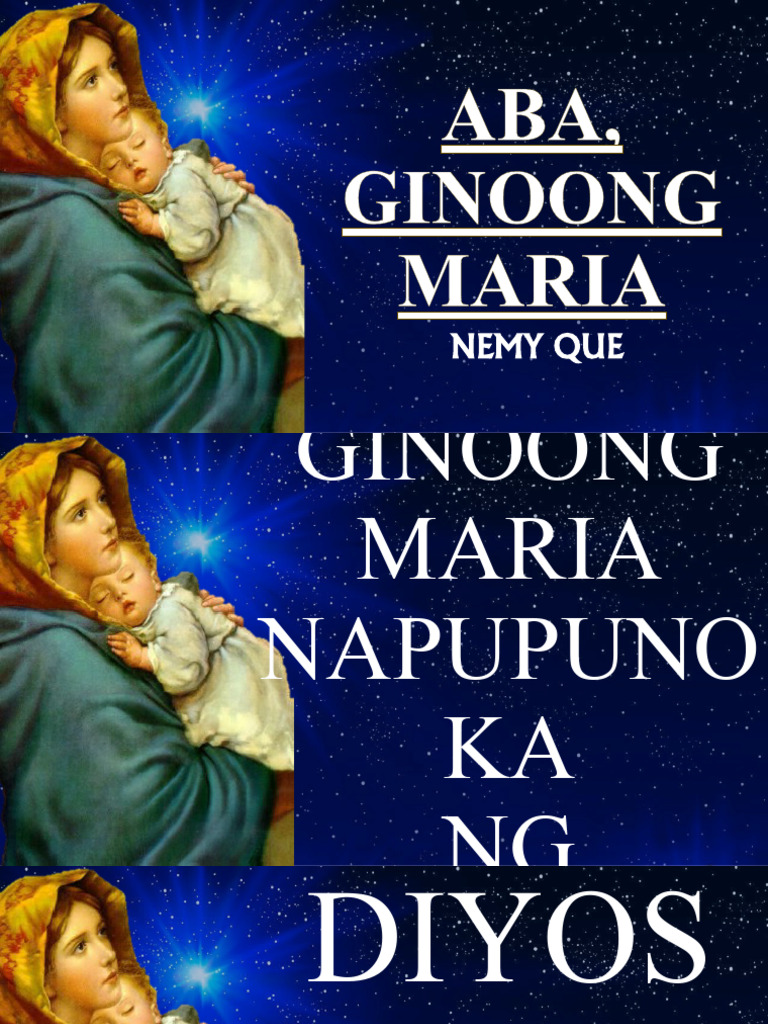 Aba Ginoong Maria - Nemy Que | PDF