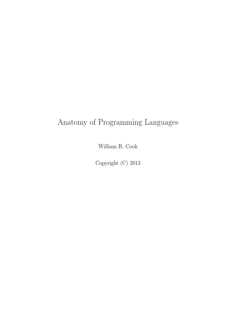 Anatomy of Programming Languages | PDF
