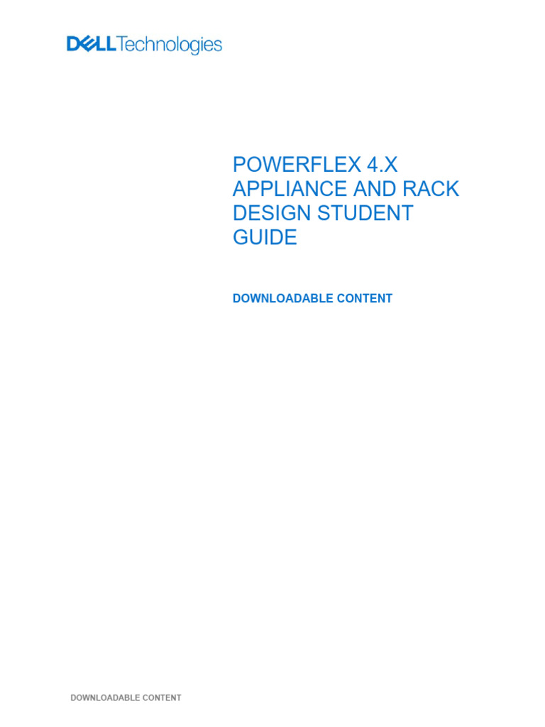 Powerflex 4.X Appliance and Rack Design Student Guide: Downloadable ...