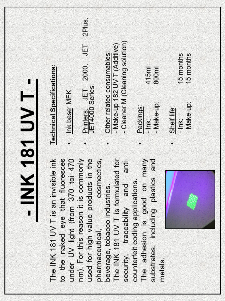 Invisible UV Ink for Security Coding | PDF