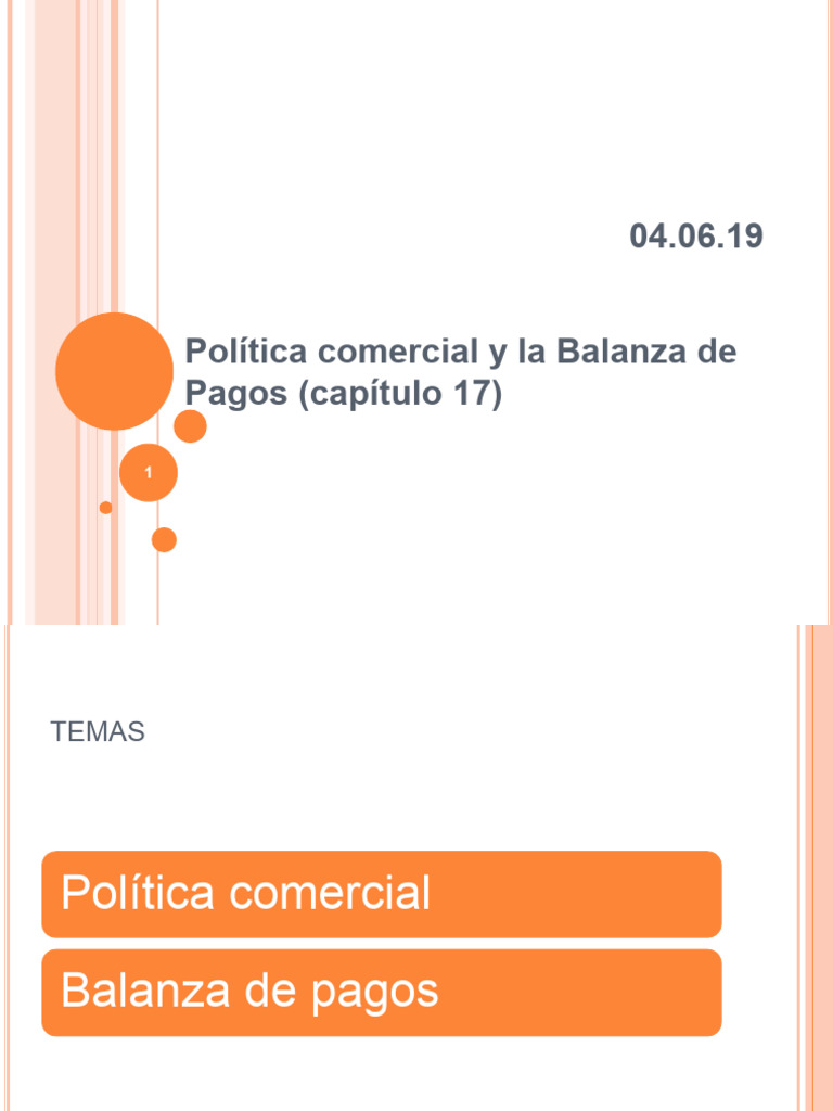Política Comercial y Balanza de Pagos | PDF | Balance de pagos ...