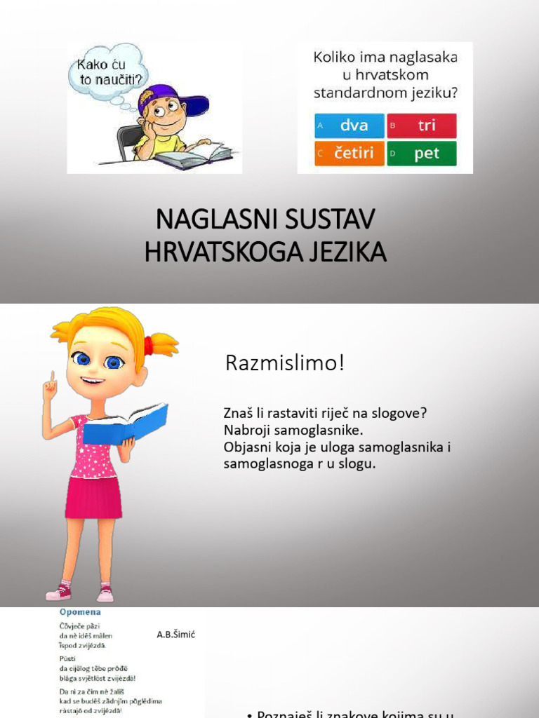 Naglasni Sustav Hrvatskoga Jezika | PDF