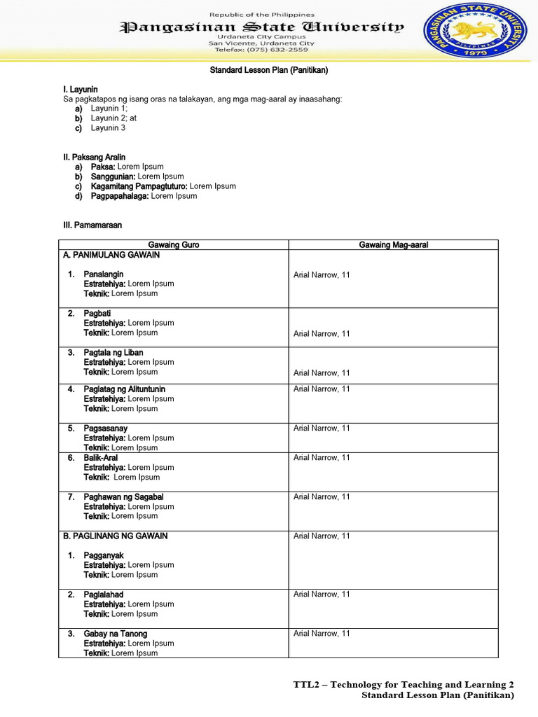 Standard LP Panitikan | PDF