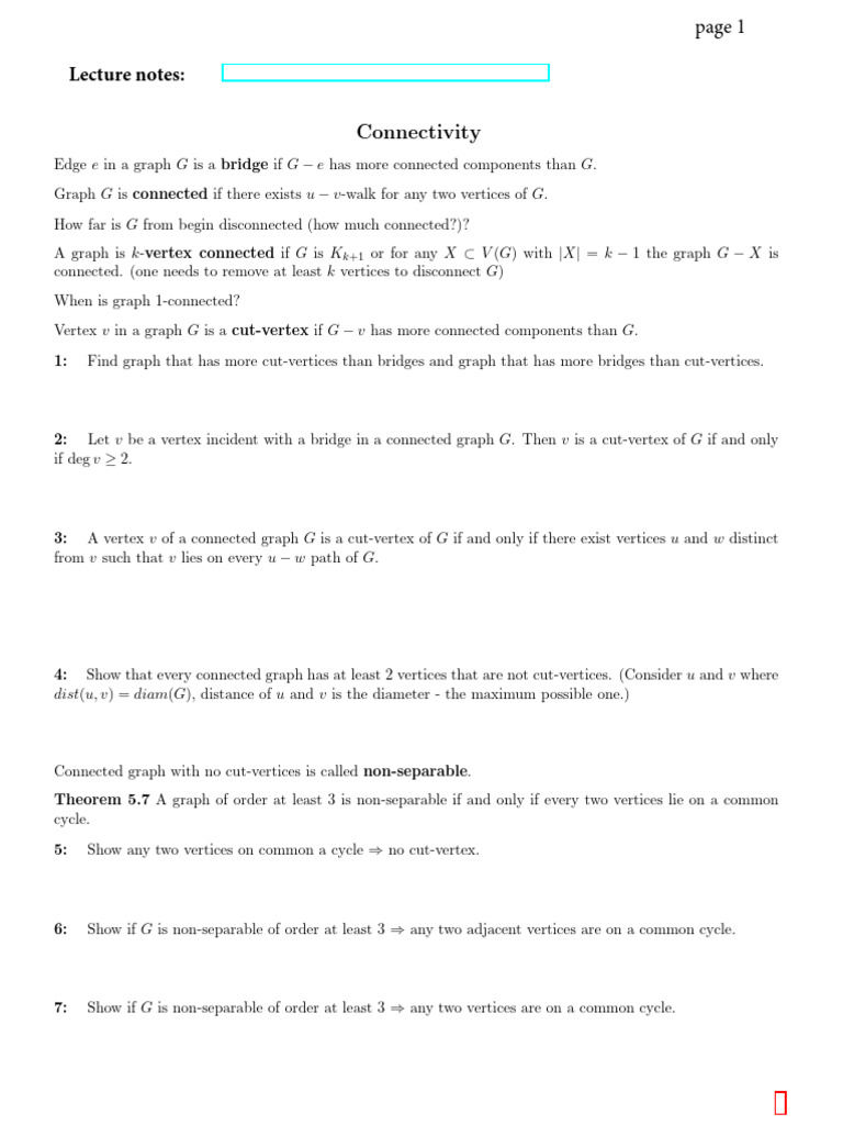 Lecture Notes Download Free Pdf Vertex Graph Theory Graph Theory 5253