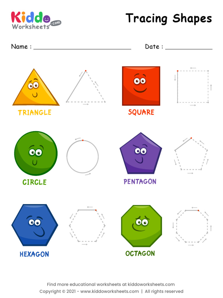 Shape Tracing Worksheet | PDF