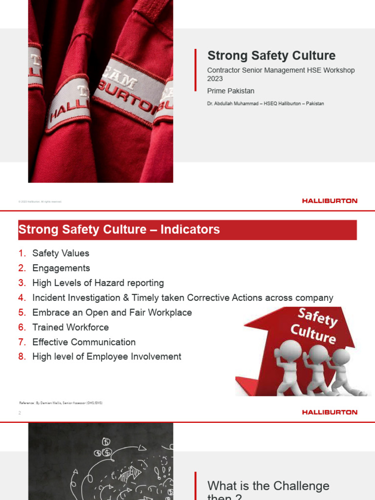 Strong Safety Culture Workshop Insights | PDF | Labor | Labor Relations