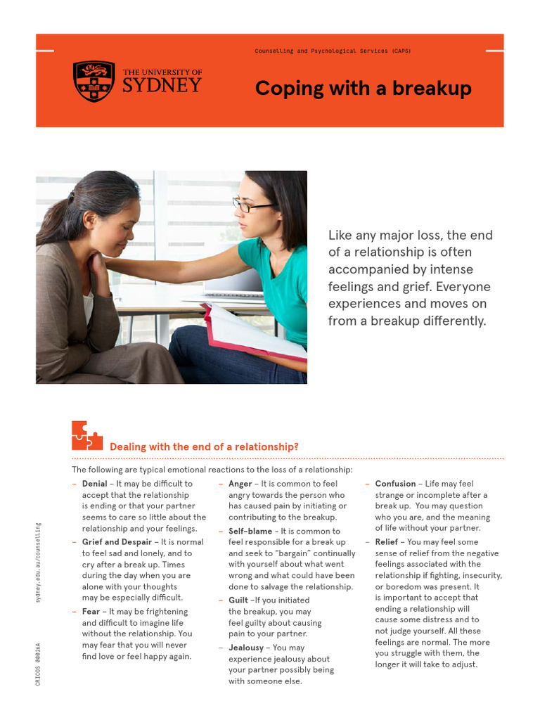 Coping With A Breakup | PDF | Subjective Experience | Psychology