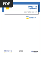 WAIS-IV Sample Report | PDF | Wechsler Adult Intelligence Scale | Tests