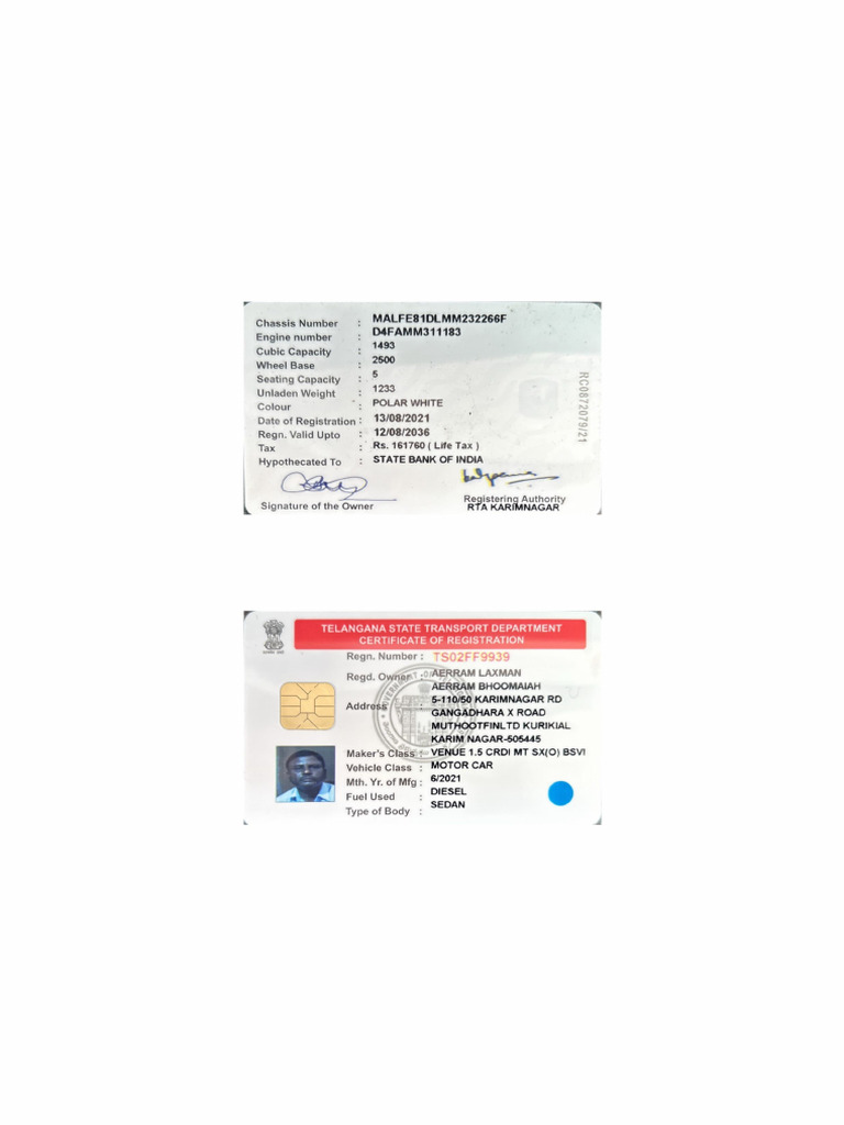 ID Card 25 Jan 2024 | PDF | Motor Vehicle | Private Transport