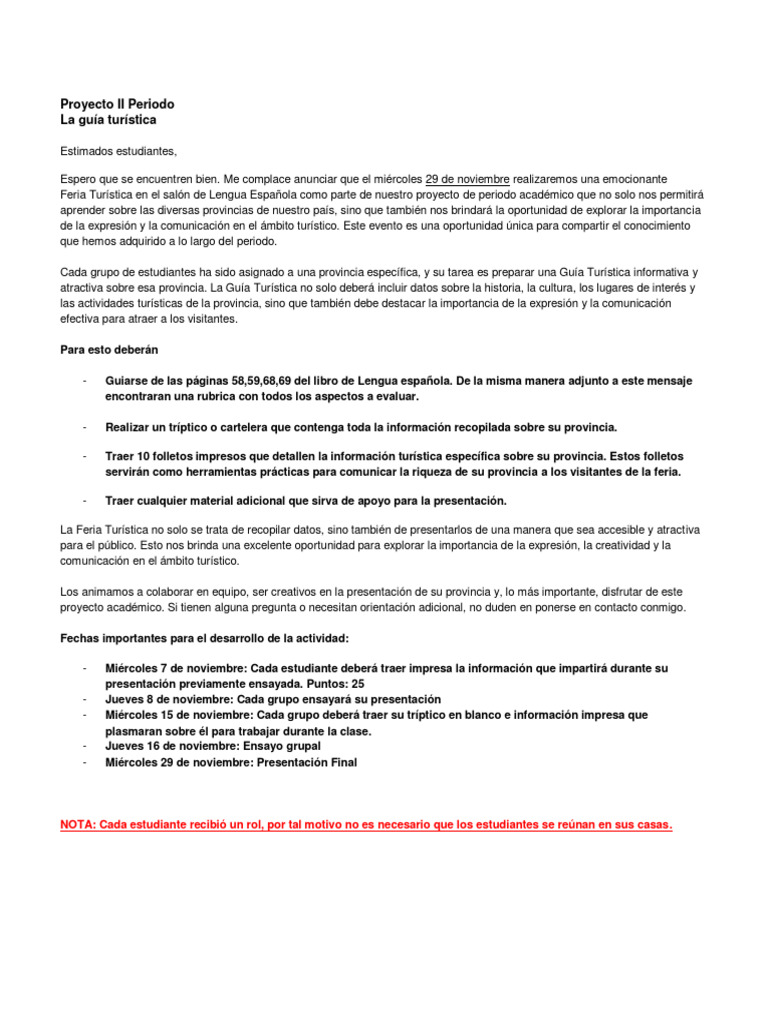 7mo Proyecto La Guia Turistica | PDF | Turismo | Libro guía