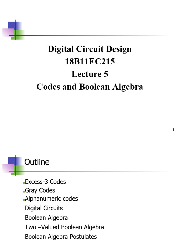 Codes and Boolean Algebra | PDF | Boolean Algebra | Teaching Mathematics