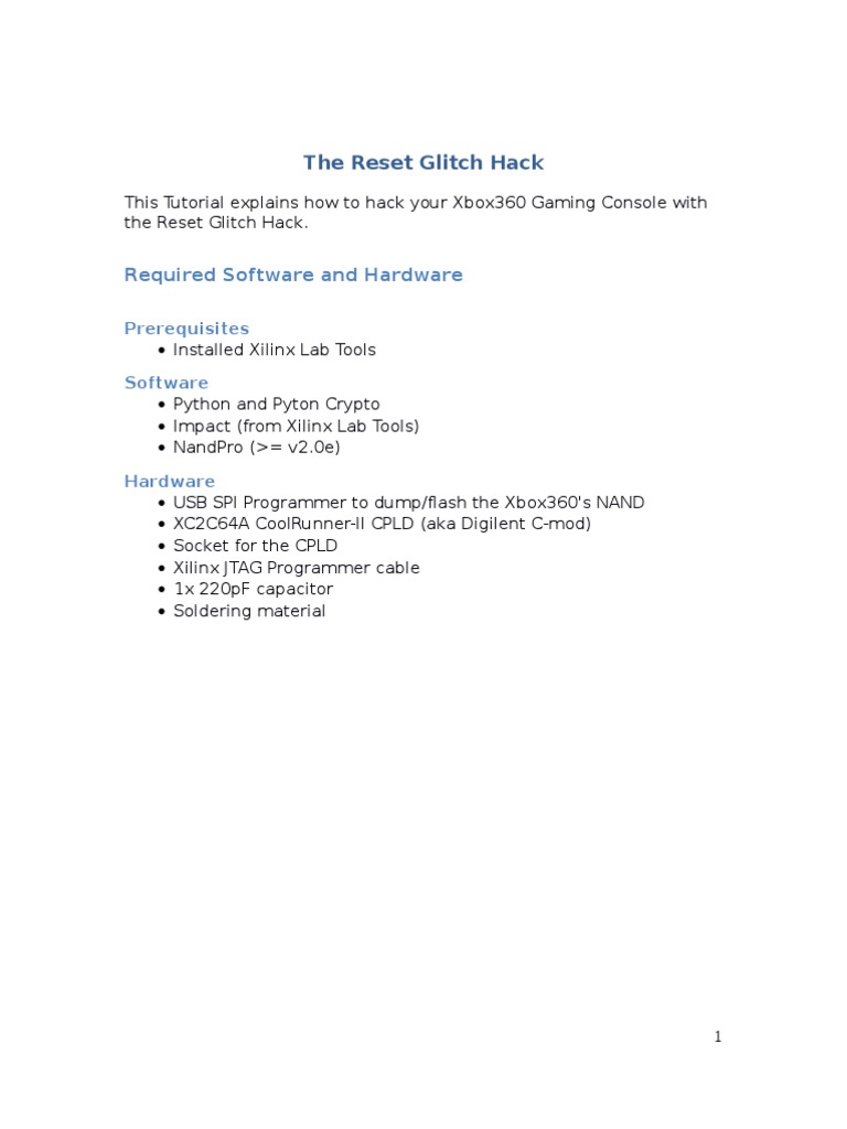 The Reset Glitch Hack - EN | PDF | Command Line Interface | Flash Memory