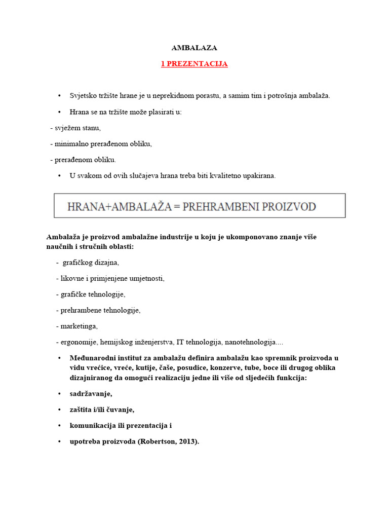 AMBALAZA Pitanja | PDF