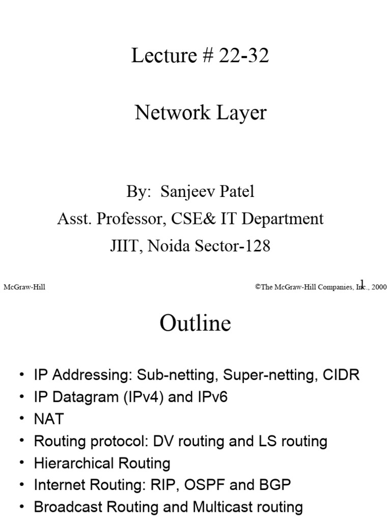 Lecture22 32 Network Layer Computer Networks Part 4 Pdf Internet Protocols Routing
