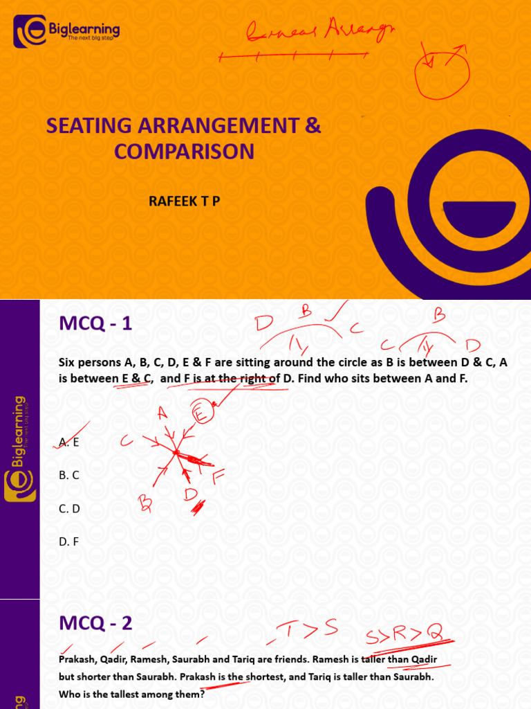 Seating Arrangement | PDF