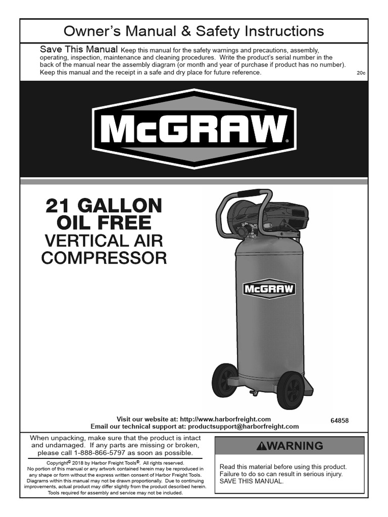 21 Gallon Air Compressor | PDF | Electrical Connector | Ac Power Plugs ...