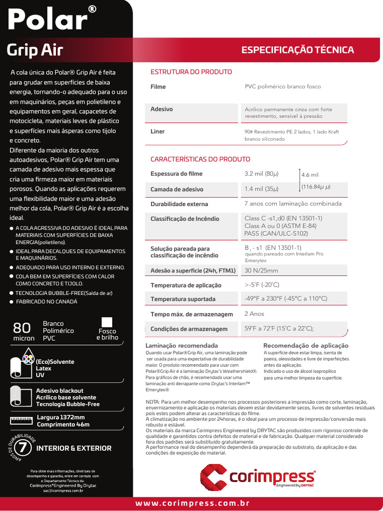 Fichas Tecnica - GRIP AIR | PDF | Polímeros | Materiais Fichas Tecnica - GRIP AIR | PDF | Polímeros | Materiais