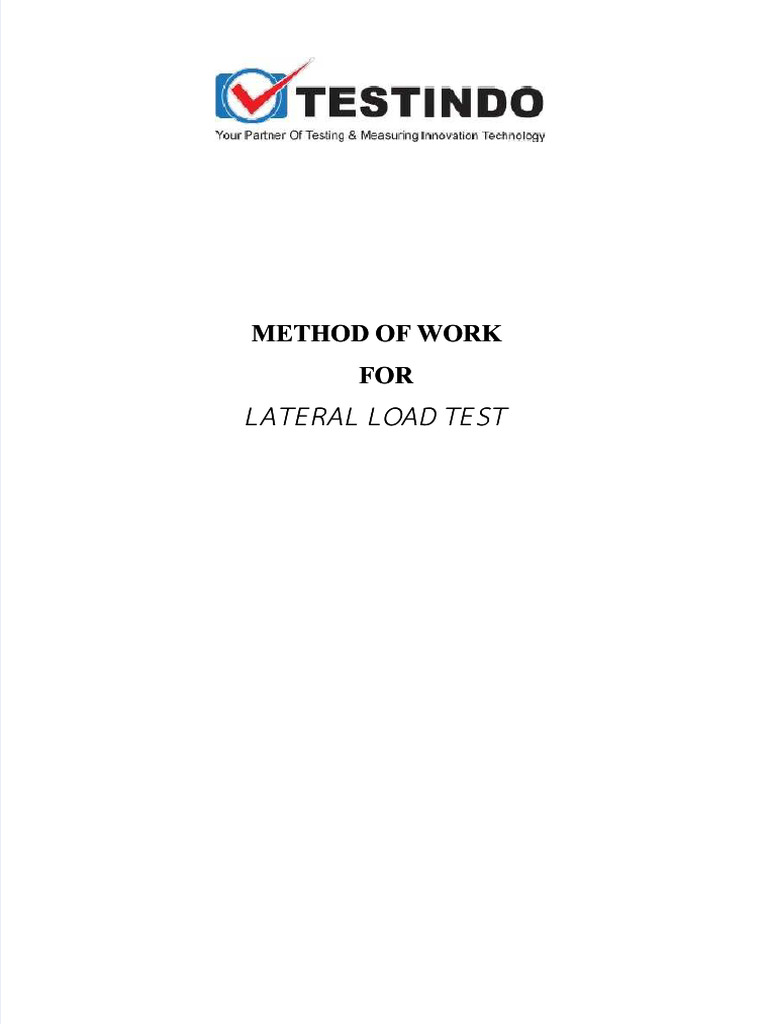 PDF Metode Kerja Lateral Load Test - Compress | PDF