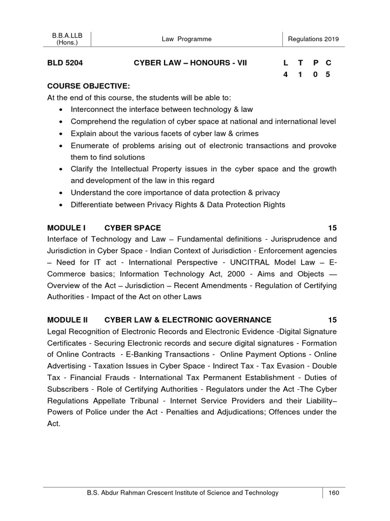 Cyber Law | PDF | Security | Computer Security